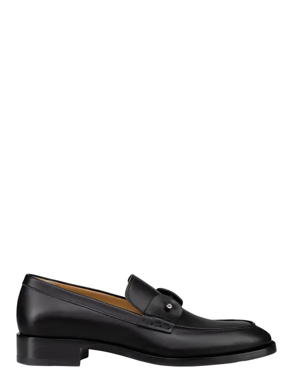CHRISTIAN LOUBOUTIN Chambelimoc Calfskin Loafers - Black