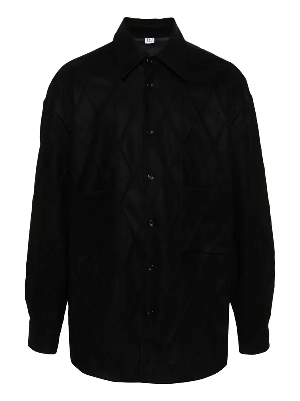 WINNIE N.Y.C Quilted Shirt - Black
