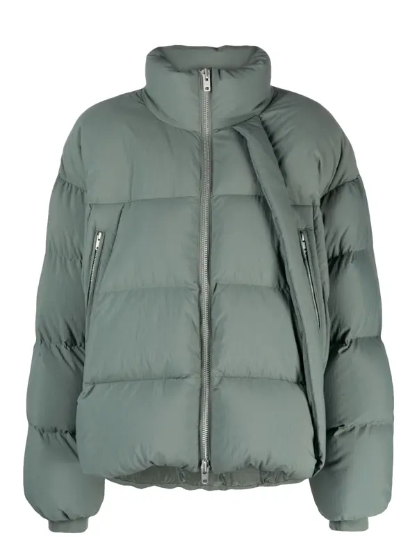 Y3 X Asymmetric Puffer Jacket - Green