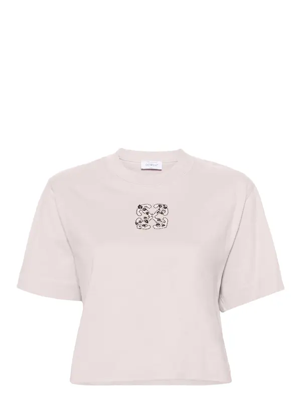 Off-White Bling Leaves Arrow T-shirt - Pink