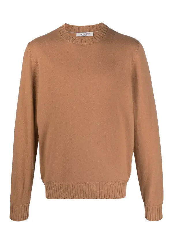 FILERIA Crew-neck Cashmere Jumper - Brown