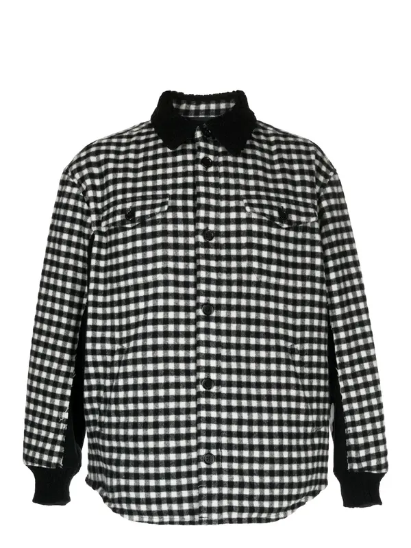 UNDERCOVERISM Gingham-check Flannel Shirt Jacket - Black