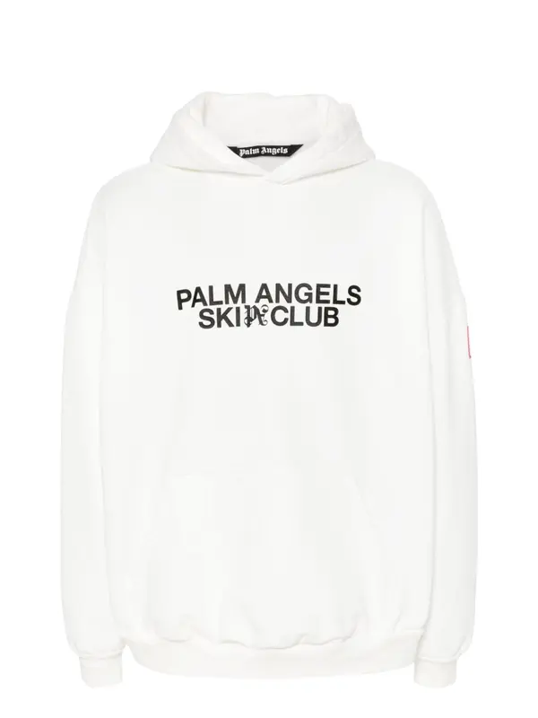 Palm Angels Ski Club Cotton Hoodie - White