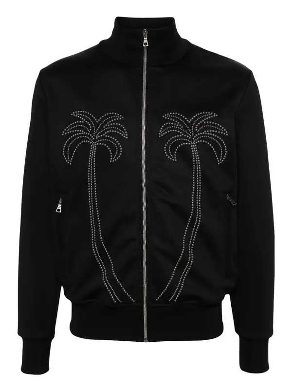 Palm Angels Milano Studded Track Jacket - Black