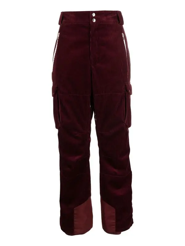 Brunello Cucinelli Logo-embroidered Corduroy Trousers - Red