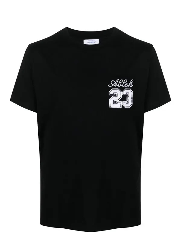 Off-White 23 Embroidered T-shirt - Black