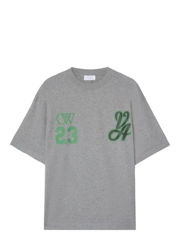 Off-White 23 Varsity Skate Cotton T-shirt - Grey