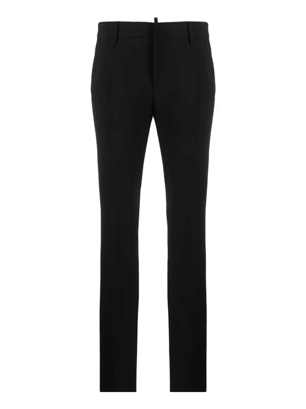 Dsquared2 Logo Plaque Slim-fit Trousers - Black