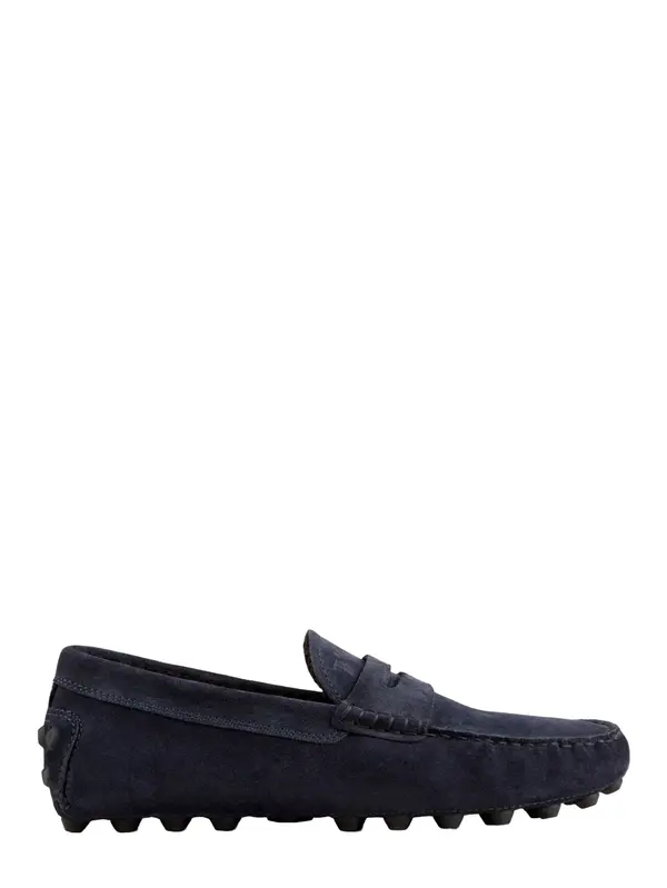 TOD'S Macro Gommino Suede Loafers - Blue