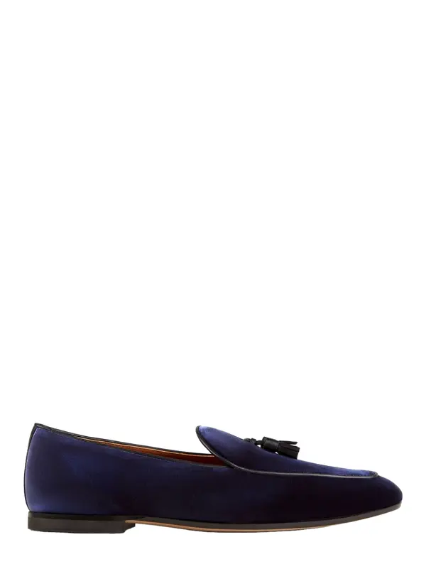 TOD'S Suede Loafers With Tassel Detail - Blue