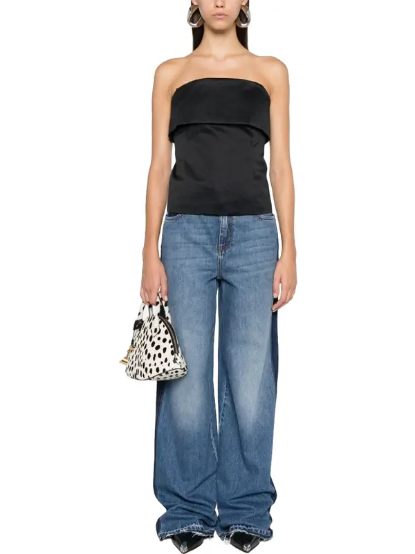 Alexander McQueen Logo-plaque Wide-leg Jeans - Blue