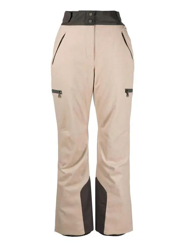 Brunello Cucinelli Colour-block Wool Track Pants - Neutrals