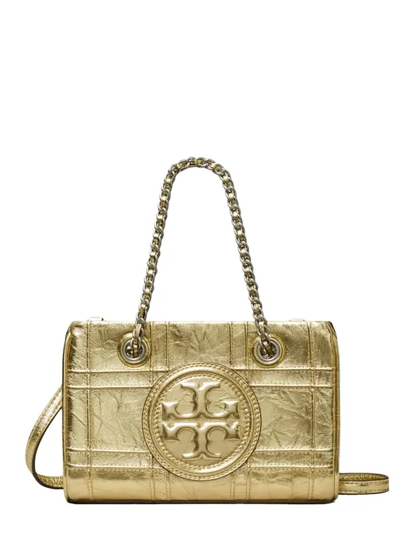 Tory Burch Mini Fleming Soft Metallic Chain Quilted Tote Bag - Gold