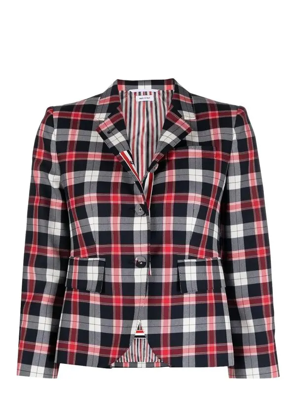Thom Browne Tartan Single-breasted Blazer - Red