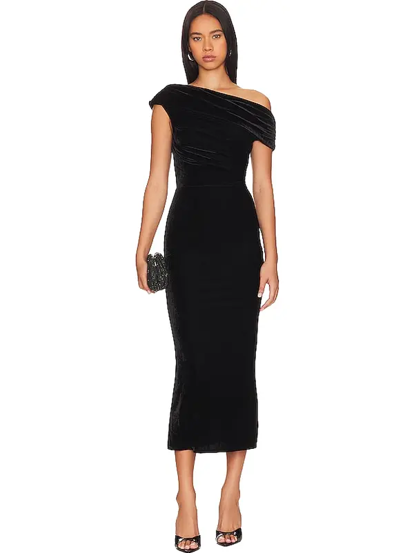 LOVERS AND FRIENDS Willa Midi Dress - Black