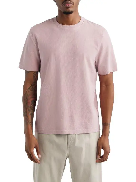 WAX LONDON Dean Boxy Textured Organic Cotton T-shirt - Dusty Pink