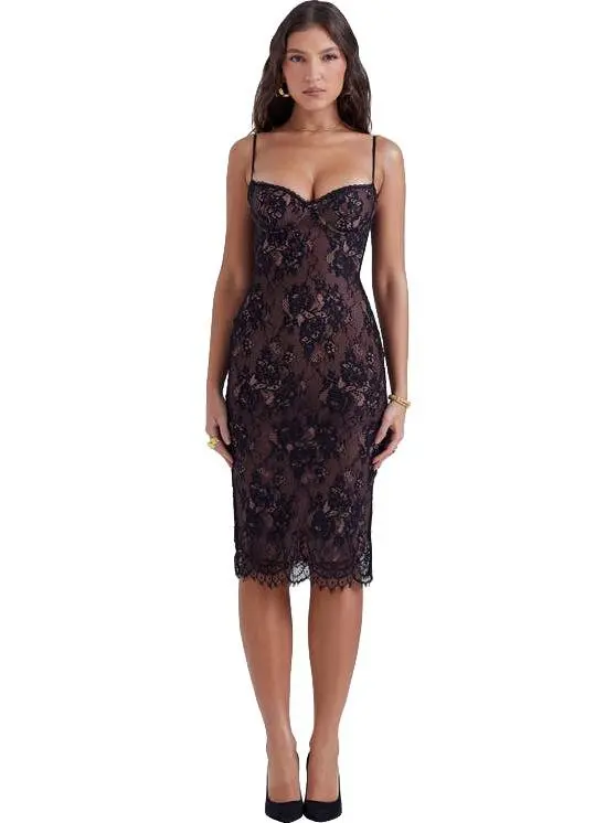 House Of Cb Escala Lace Dress - Black