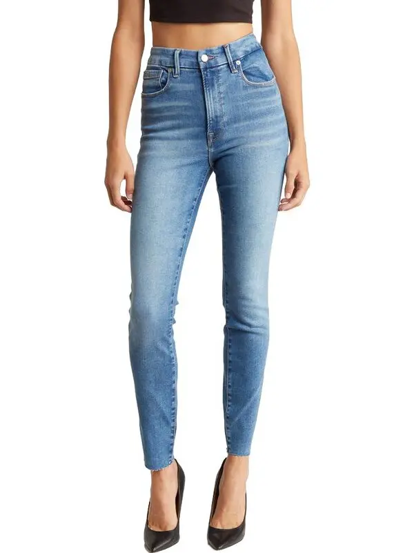 Good American Always Fits High-waist Skinny Jeans - Indigo324