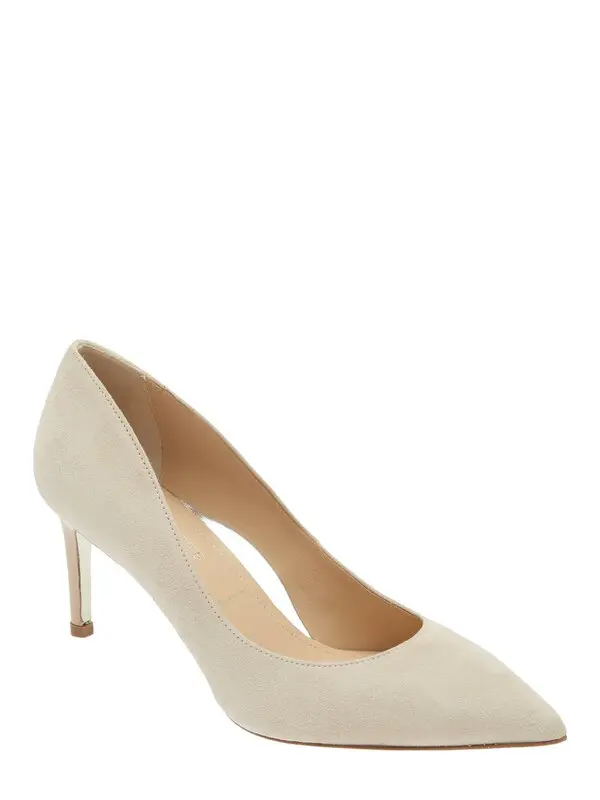 Ron White Pointed-toe Pump - Light Beige