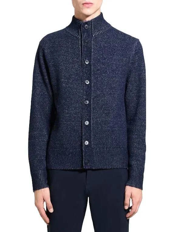 Theory Wilfred Wool & Cashmere Cardigan - Baltic/ Pebble Heather