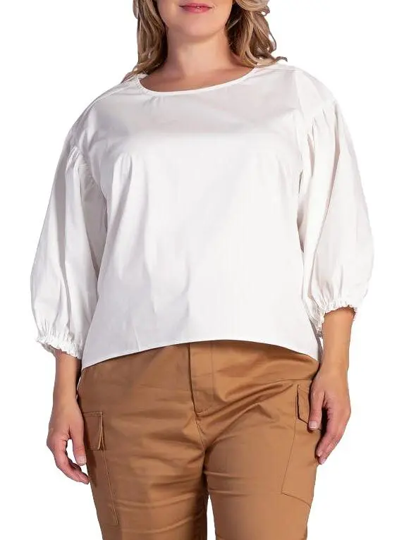 STANDARDS & PRACTICES Saber Balloon Sleeve Blouse - Off White