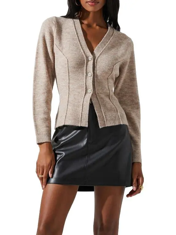 Astr The Label Tamsin Cardigan - Mocha