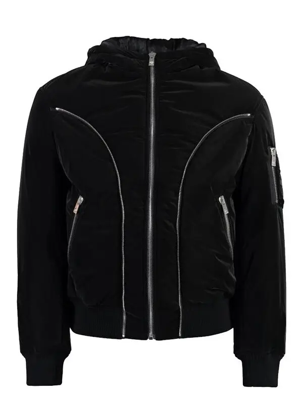 Versace Hooded Nylon Jacket - Black