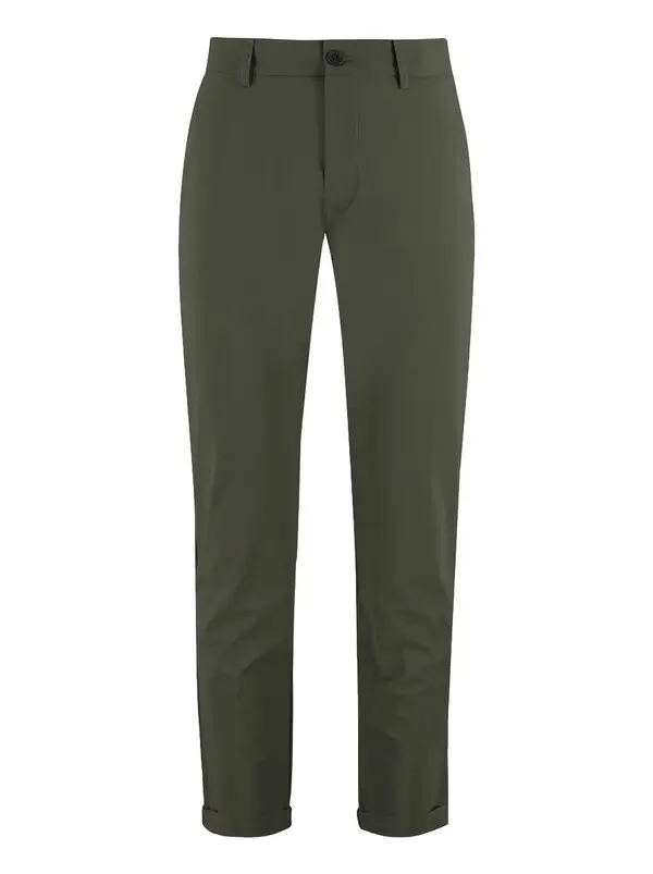 THE (ALPHABET) Tailored Trousers With Cuffed Hem - Green