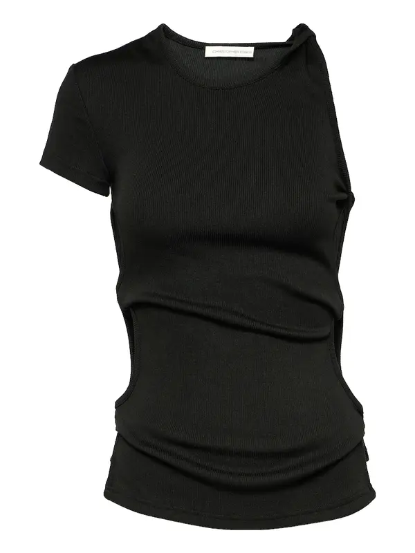Christopher Esber Asymmetric Cutout Top - Black