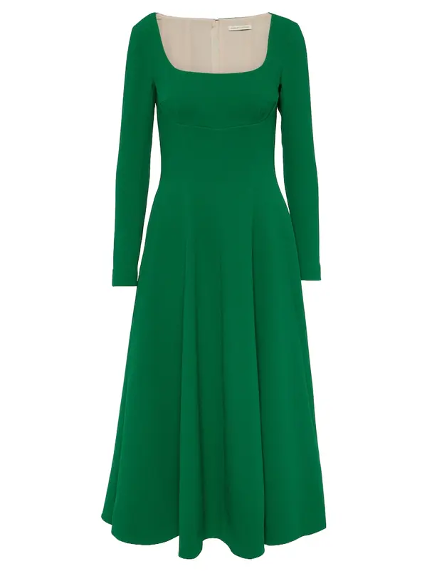 EMILIA WICKSTEAD Kylee Crêpe Midi Dress - Green