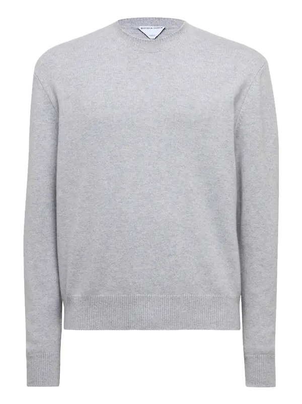 Bottega Veneta Intrecciato Cashmere Sweater - Grey