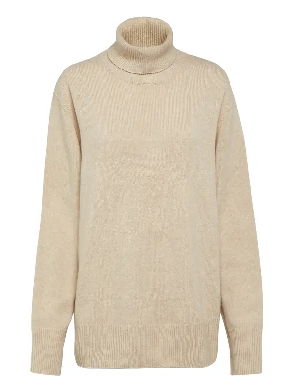 THE ROW Stepny Wool And Cashmere Turtleneck Sweater - Beige