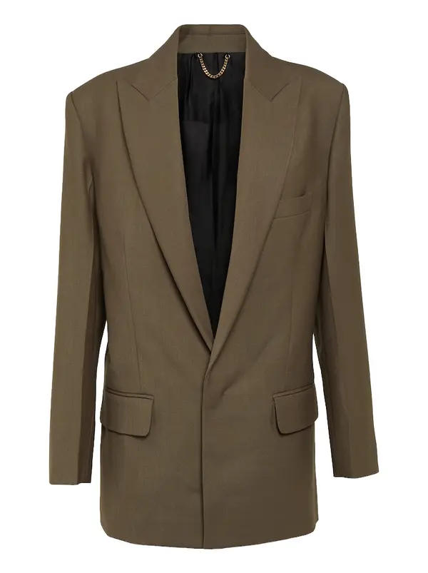 Victoria Beckham Single-breasted Blazer - Green
