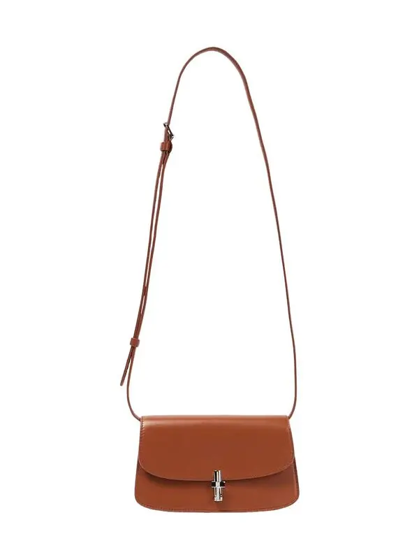 THE ROW Sofia Leather Crossbody Bag - Brown