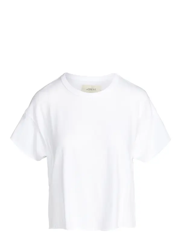The Great. The Crop Tee - True White