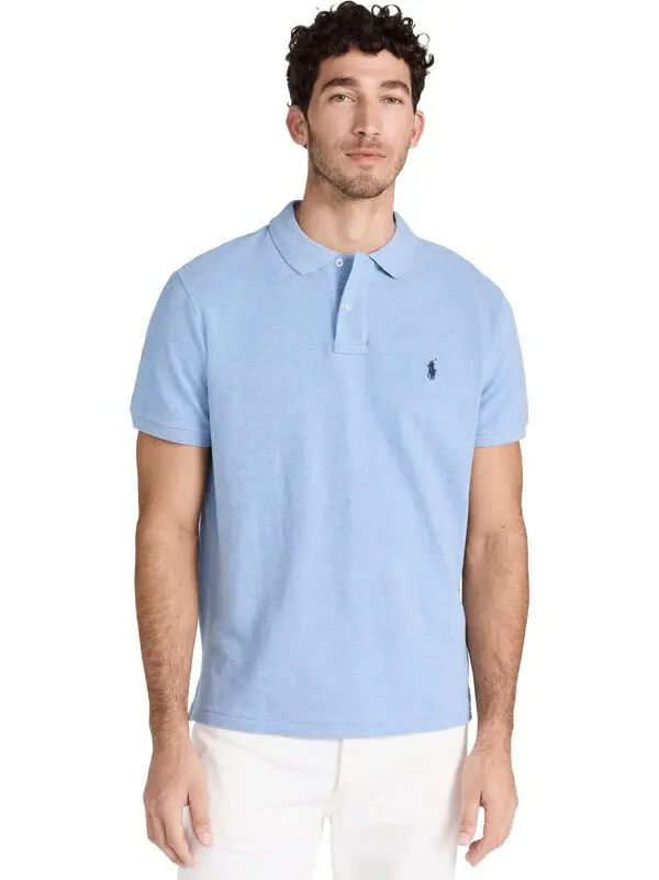 Polo Ralph Lauren Custom Slim Fit Iconic Mesh Polo - Jamaica Heather