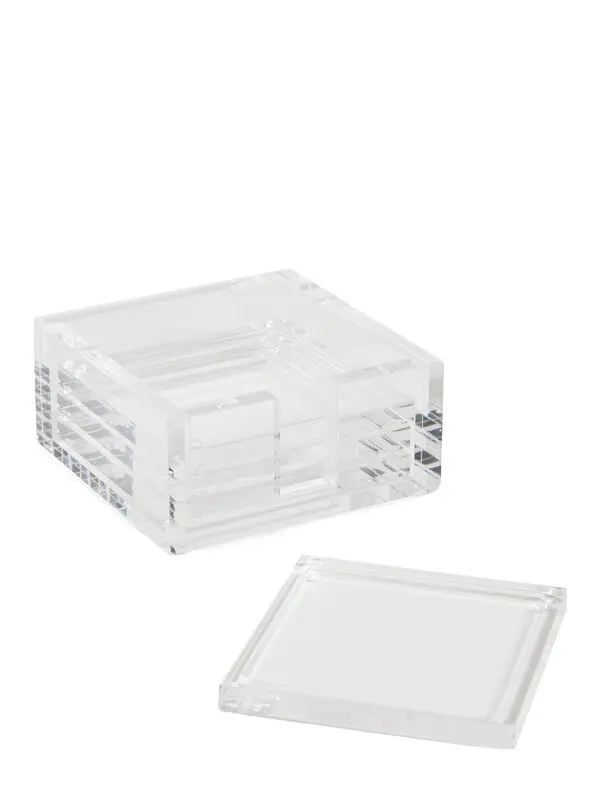 TIZO DESIGN Acrylic Coasters Set Of 4 - Clear