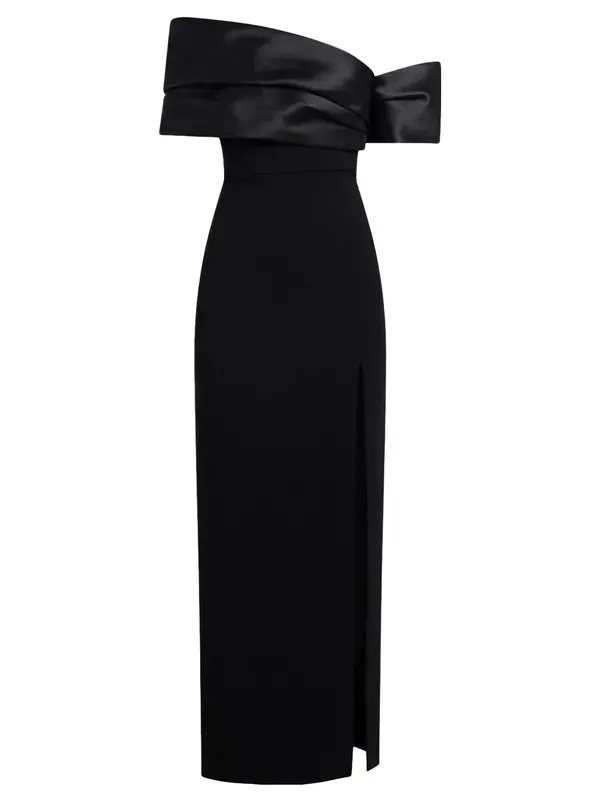 Solace London Alexis Off-shoulder Maxi Dress - Black
