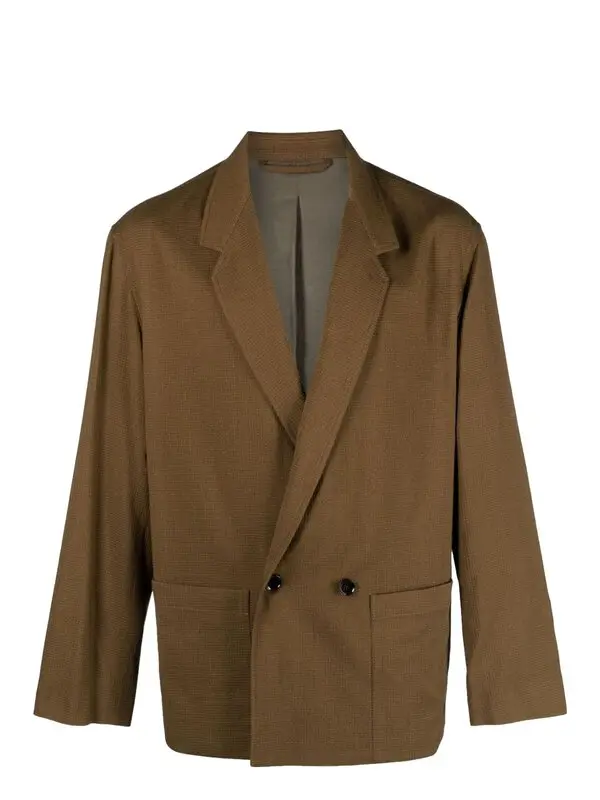 LEMAIRE Notched-lapel Double-breasted Blazer - Brown