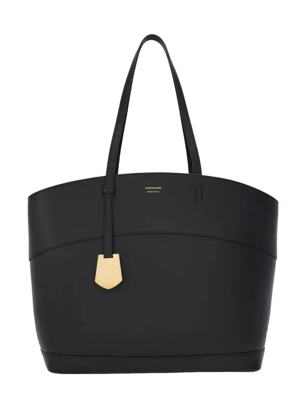 FERRAGAMO Logo-print Tote Bag - Black