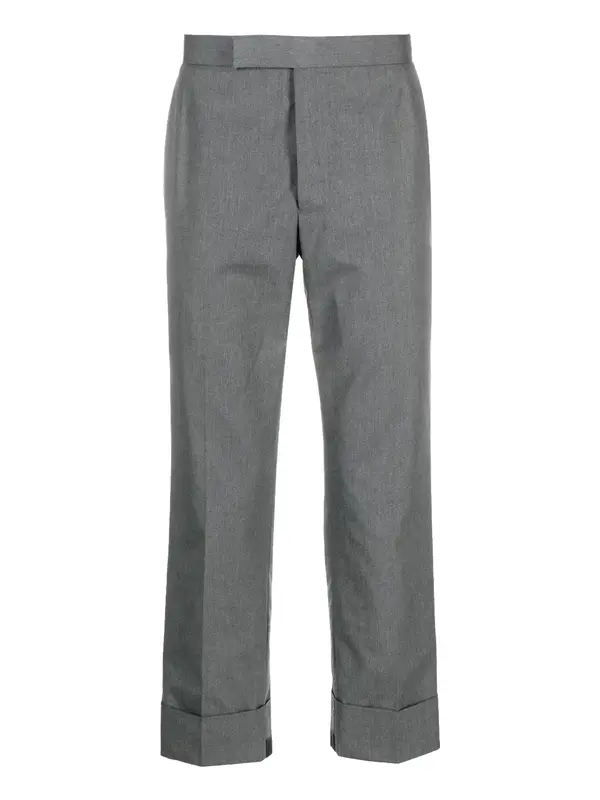 Thom Browne Cropped Straight-leg Trousers - Grey