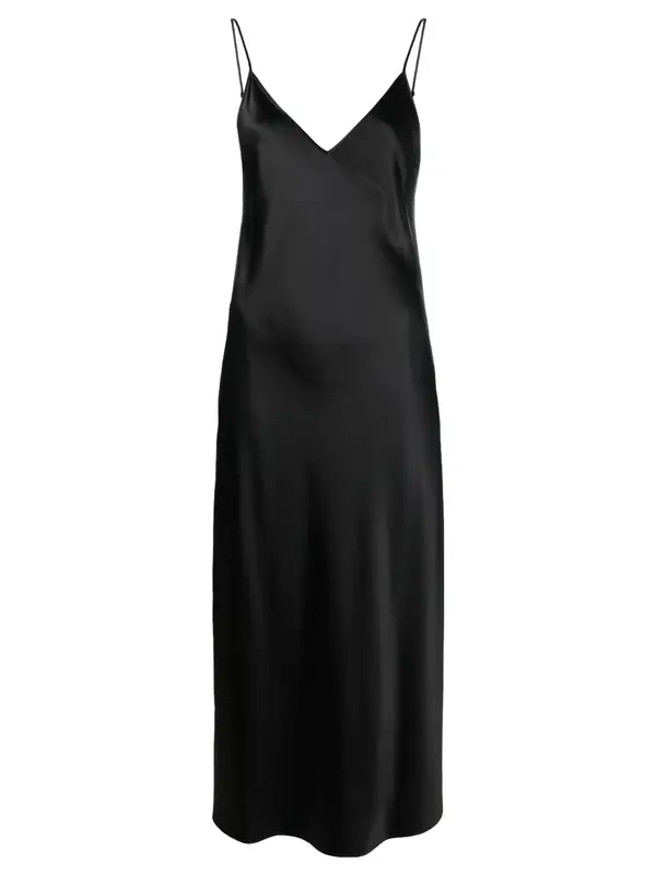 JOSEPH Clea Silk Satin Dress - Black
