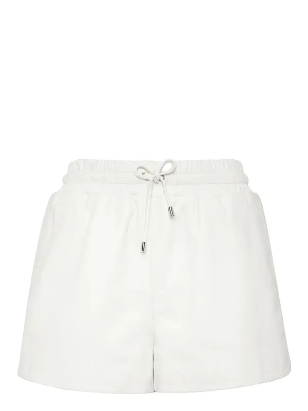 Philipp Plein Logo-plaque Leather Shorts - White