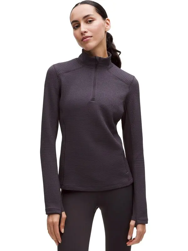 Lululemon Waffle-knit Half-zip Long-sleeve Top - Atmospheric Purple