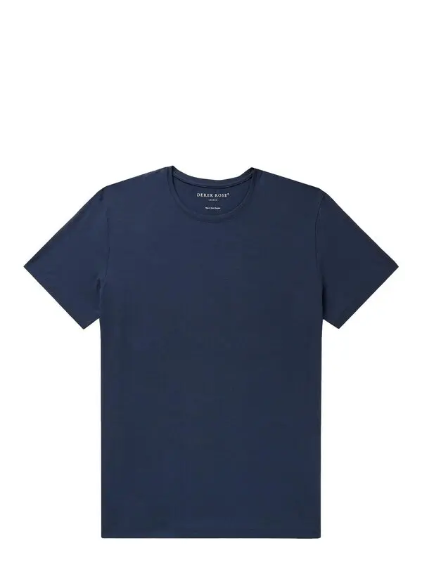 Derek Rose Basel Stretch Micro Modal Jersey T-shirt - Blue
