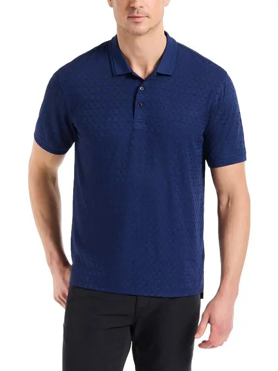 Robert Graham Elias Basket Weave Polo - Navy