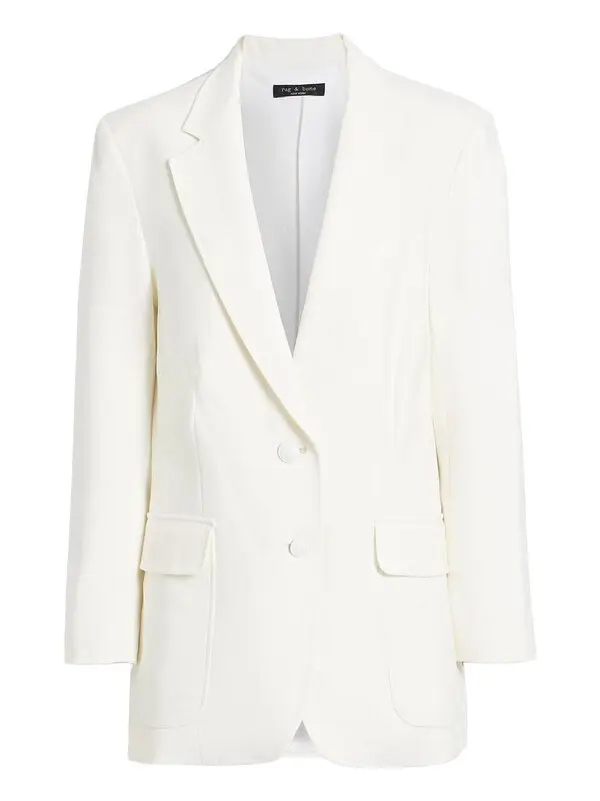 Rag & Bone Cody Wool-blend Crepe Blazer - Ivory