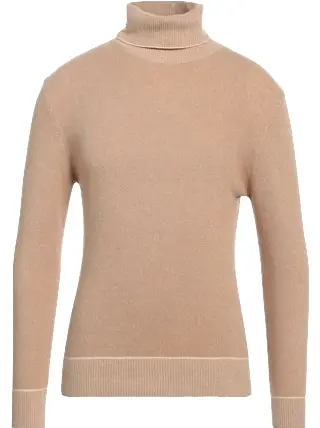 BELLWOOD Turtleneck Knit Top - Beige