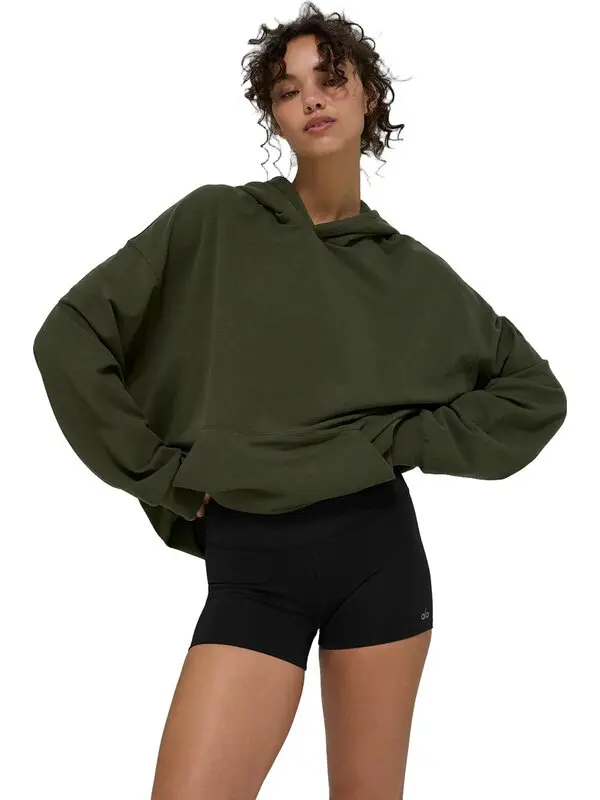 Alo Yoga Double Take Hoodie - Green Olive