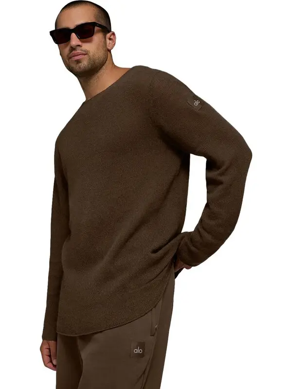 Alo Yoga Cashmere Reform Long Sleeve Top - Espresso